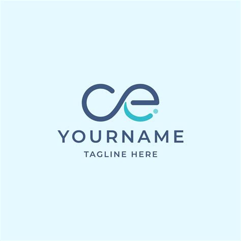 Ce Initials Letters Logo Template 5463183 Vector Art At Vecteezy