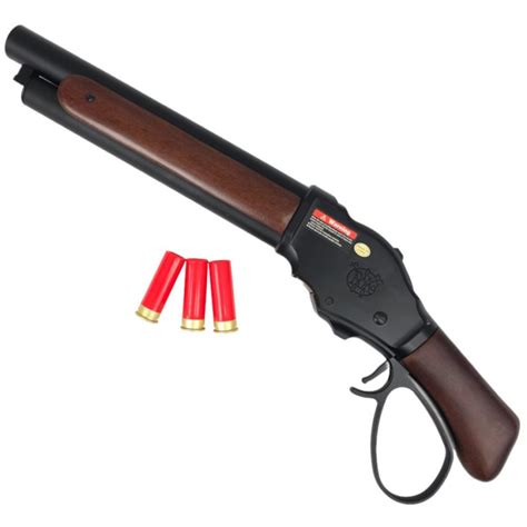 Ge 1887 Winchester Shell Ejecting Green Gas Shotgun Gel Blaster Black