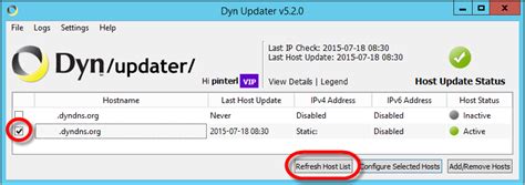 DynDns Update Error Pinter Computing