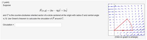 Solved 1 Point Suppose And C Is The Counter Clockwise Chegg Com