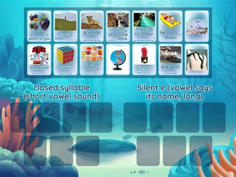 Silent E And Short Vowels Sort Group Sort