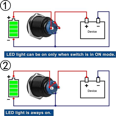 16mm Momentary Pushbutton Switch 12v 5a 1no1nc Metal Latch Pushbutton