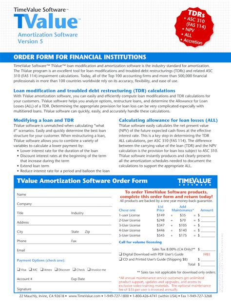 Timevalue Software Order Form Fill Out Sign And Share Online Pdffiller
