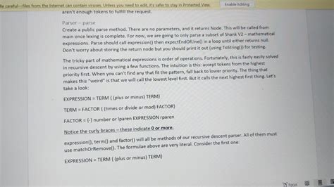 Solved Icsi 311 Assignment 3 Start The Parser This