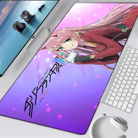 Anime Darling In The Franxx Sexy Girl Anime Mouse Pad Zero Two RGB Gaming Mouse Pad Gaming Desk