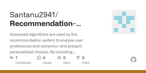 GitHub Santanu2941 Recommendation System Advanced Algorithms Are Used By The Recommendation