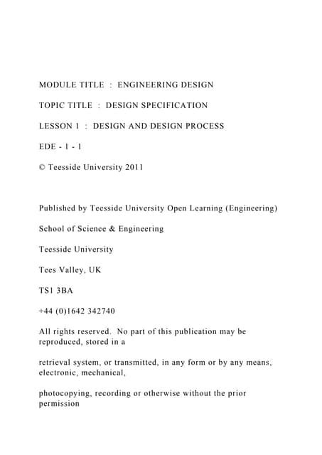 module title engineering designtopic title design docx