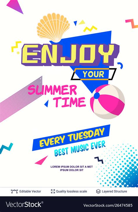Summer Season Ad Poster In Pop Art Style Vector Image