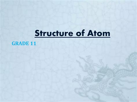 Chapter 2 Structure Of Atom Class 11 PPTX