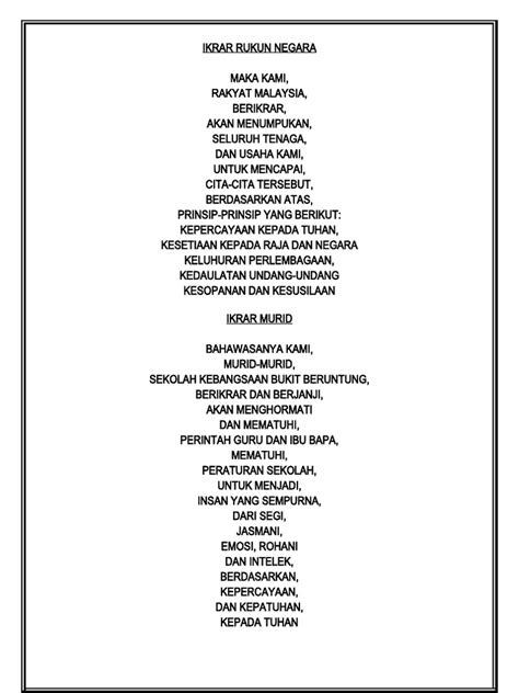 Ikrar Rukun Negara Pdf