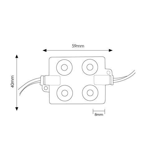 Conjunto De 20 Módulos De 4 Led Smd Samsung 12v Dc 2w 6000k Led Global