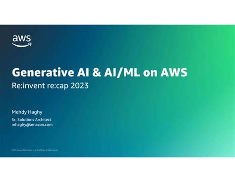 Chicago Aws Solutions Architect Mehdy Haghy Recaps The New Aiml