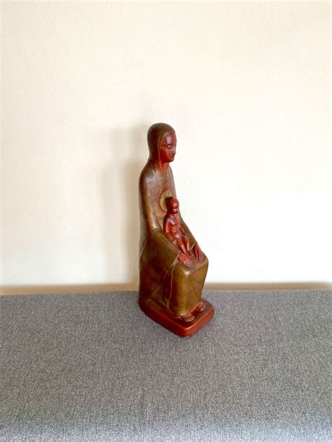 Madonna Mit Kind Maria Statue Signierte Gipsfigur In Hessen
