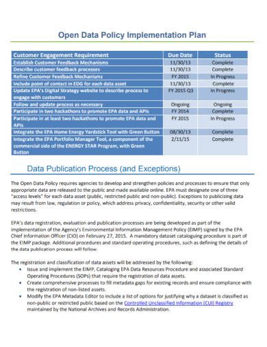 Free 10 Policy Implementation Plan Samples Environmental Security