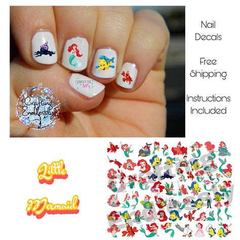 Little Mermaid Nail Art Stickers