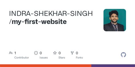Github Indra Shekhar Singhmy First Website