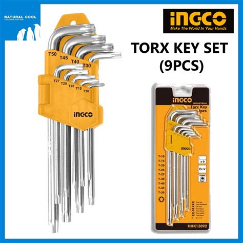 Ingco Torx Star Key Allen Align Key Set Screwdriver 9pcs Set Hhk03092 Shopee Malaysia