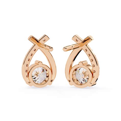 Woke™ 124 Ct Moissanite Earrings In 14k Gold Woke Collection