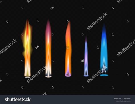 Jet Flames Blue Blasting Fire Aviation Stock Vector Royalty Free