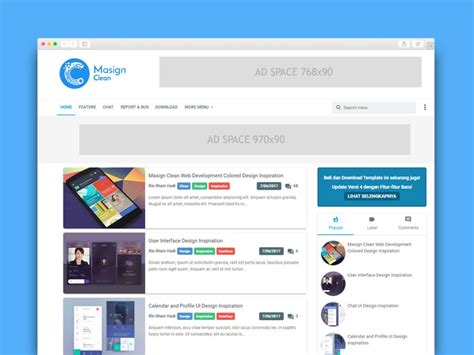 Material Design Blog Template