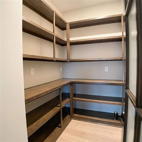 Wooden Pantry Shelving For Organized Storage Wood Shelves In Pantry
