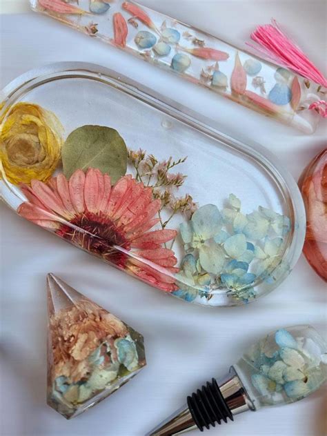 Floral Preservation Vanity Tray Resin Bridal Bouquet Keepsake Etsy