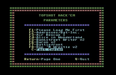 CSDb Topshot Hack Em Parameters V