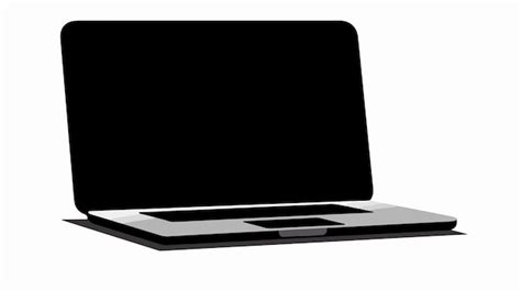Flat Vector Black Laptop Icon Premium AI Generated Vector
