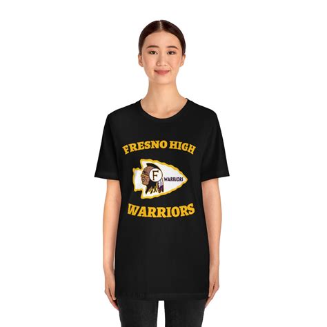 Fresno High Warriors Curved Gold Unisex Jersey Short Sleeve Tee