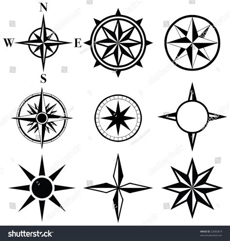 Compass Elements Stock Illustration 22065814 Shutterstock