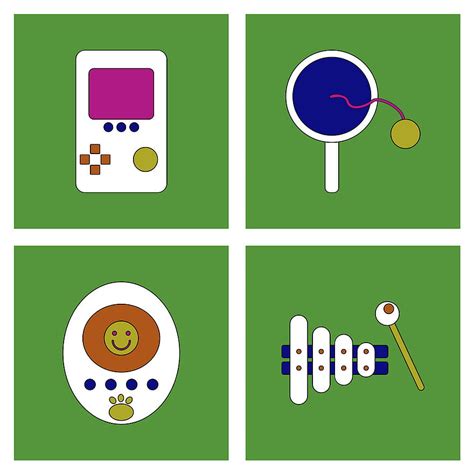 벡터에 Flet에 다른 세트에서 어린이 장난감 세트 Ai Eps Uidownload