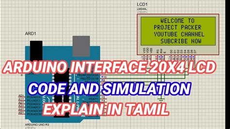 25 Arduino Interface 20x4 Lcd Code And Simulation Explain In Tamil Youtube