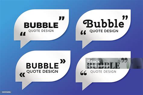 Quote Blank Template Bubble Empty Design Stock Illustration Download