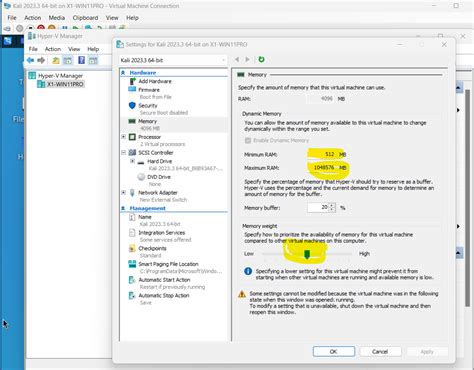 linux total memory exceeds memory limit on hyper v with dynamic memory super user