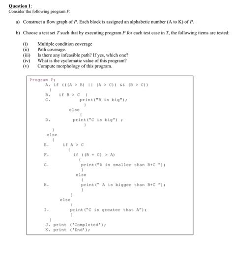 solved question 1 consider the following program p a