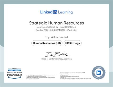 mukul chatterjee on linkedin certificate of completion