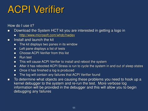 Ppt Implementing Testing And Debugging Acpi On Windows Platforms