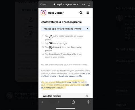PSA You Can Not Delete Threads Profile Without Deleting Instagram Account