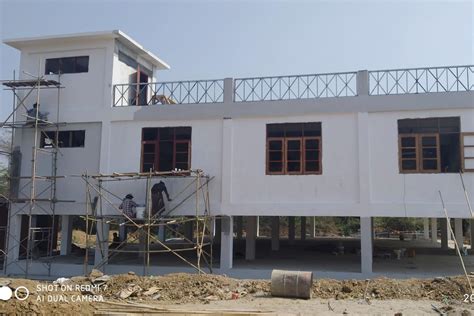 မင်းဘူးမြို့၌ သဘာဝဘေးဒဏ်ကြံ့ကြံ့ခံနိုင်သည့် ဘက်စုံသုံး မုန်တိုင်းဒဏ်ခံ အဆောက်အဦ တည်ဆောက်လျက်ရှိ