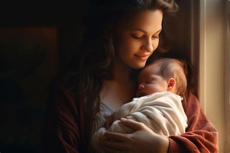 Premium AI Image In This Heartwarming Image A Woman Holds Her
