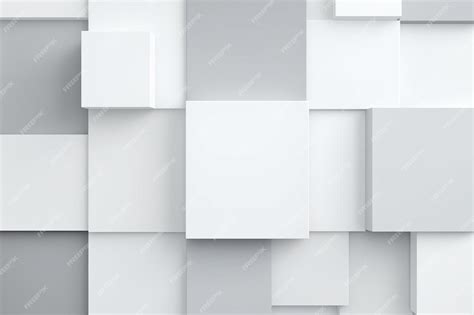 Premium Photo Abstract D Modern Square Background White And Grey Geometric Pattern Texture