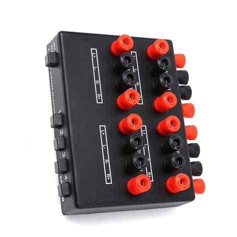 Top Mini 2 In 4 Out Stereo Audio Selector Amplifier Switcher Box
