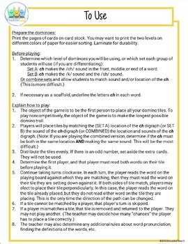 Digraph Ch Dominoes By Huddleteach Tpt