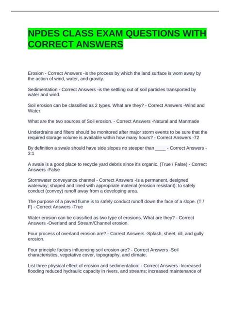 Npdes Exam Bundle Stuvia Us