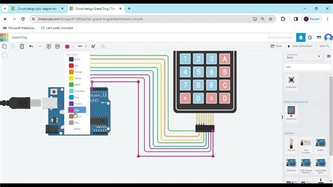 4x4 Keypad Arduino Tinkercad Arduino Interface Keypad Tinkercad Youtube