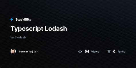 Typescript Lodash Stackblitz