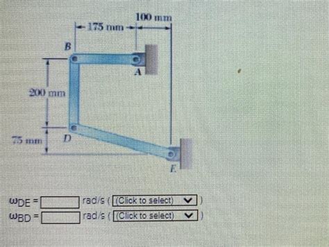 Solved In The Position Shown Bar AB Has An Angular Velocity Chegg