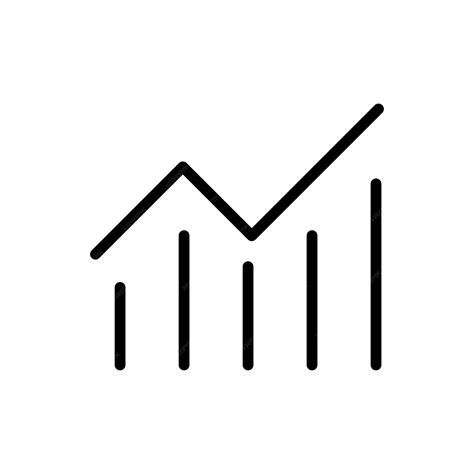 Premium Vector Data Analysis Icon Line Black Growing Chart Sign