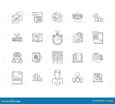 Analysis And Insight Line Icons Collection Investigation Interpretation Understanding