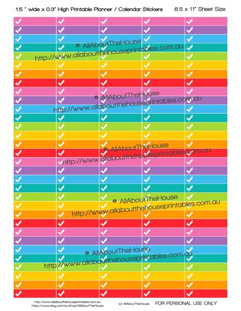 Tick List Checklist Planner Stickers Printable Made For Erin Etsy
